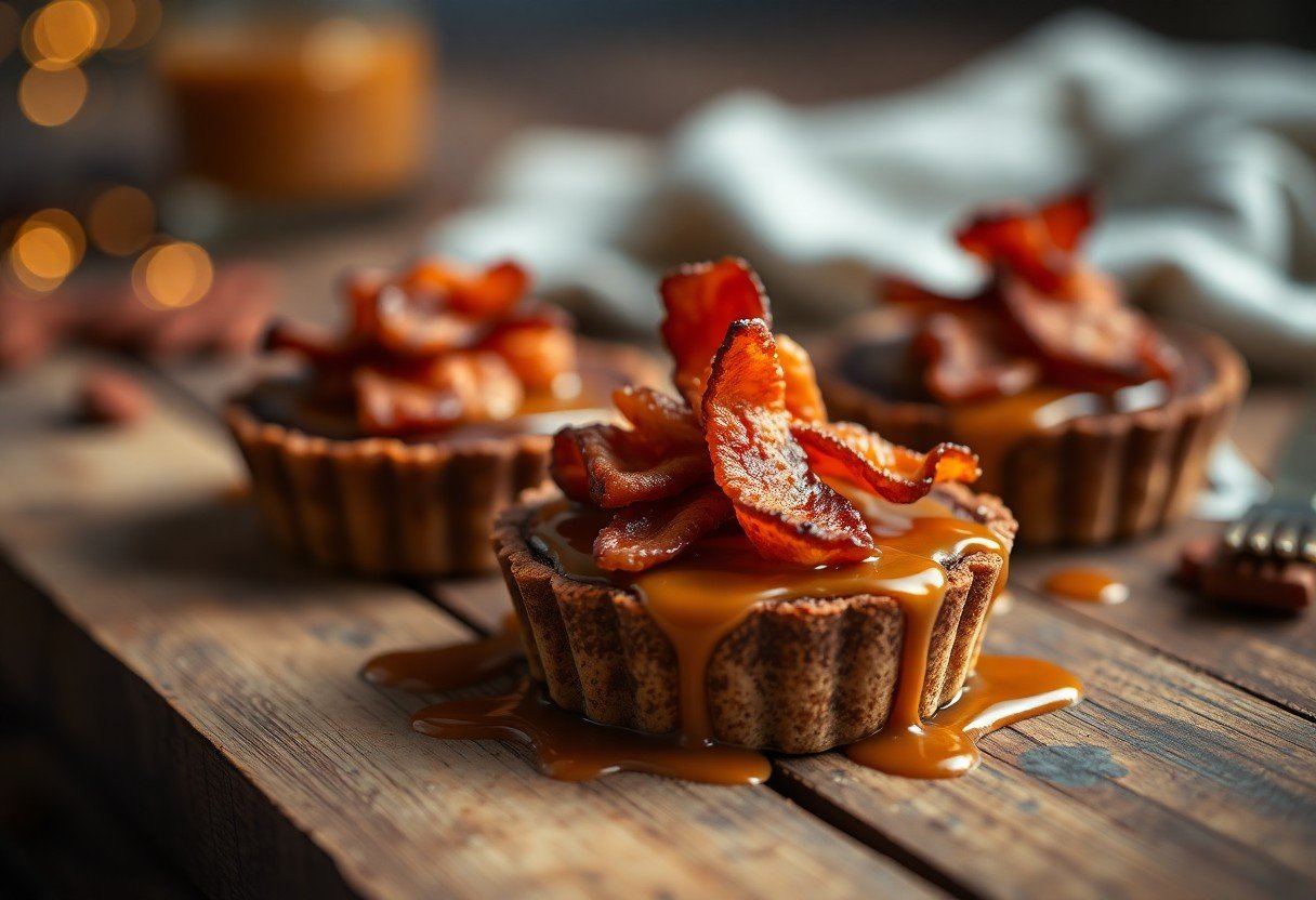 Bacon-Topped Chocolate Caramel Tarts: A Decadent Sweet and Savory Treat ...
