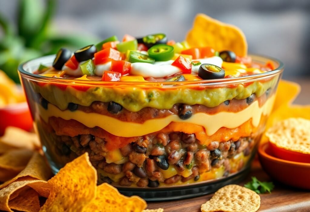 Seven-Layer Mexican Dip - chefmaniac.com