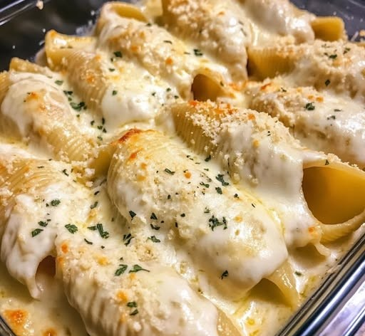Creamy Garlic Butter Chicken Alfredo Stuffed Shells: Your New Pasta ...