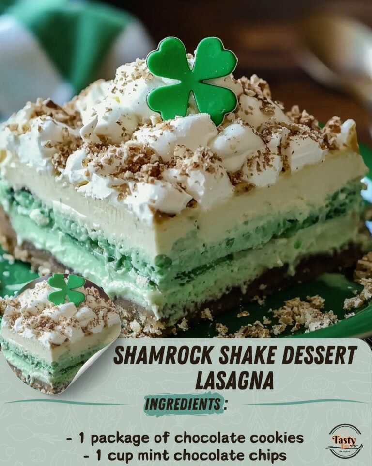 Shamrock Shake Dessert Lasagna – A Minty Sweet Treat for St. Patrick’s ...
