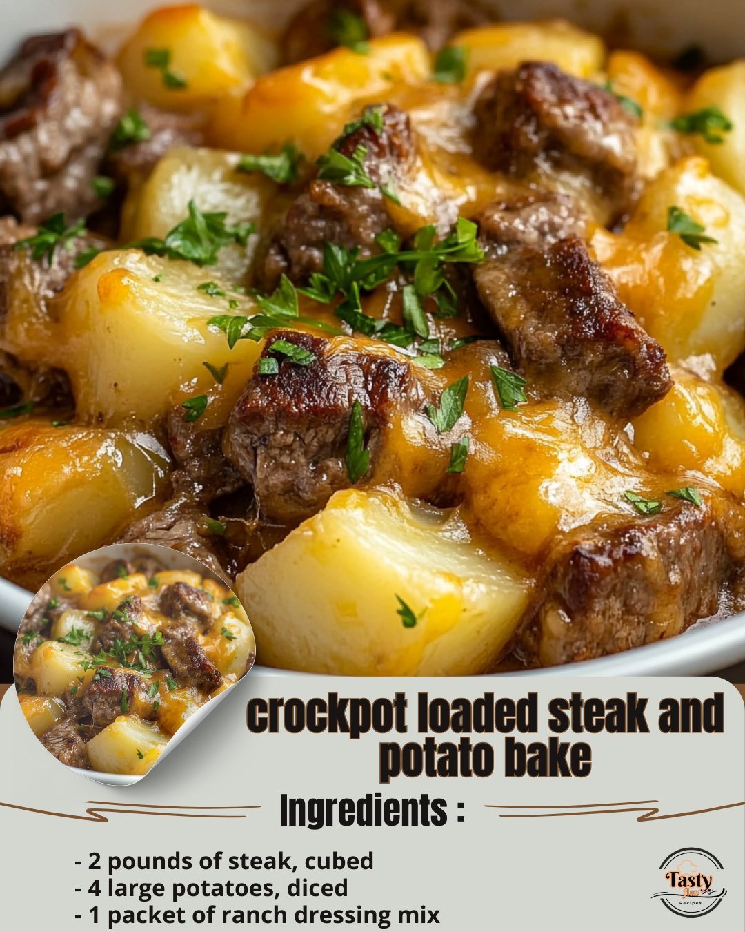 Crockpot Loaded Steak and Potato Bake: A Hearty One-Pot Wonder ...