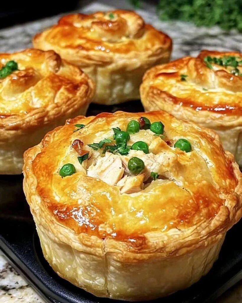 Mini Chicken Pot Pies – Golden, Creamy, Bite-Sized Comfort You’ll Crave ...