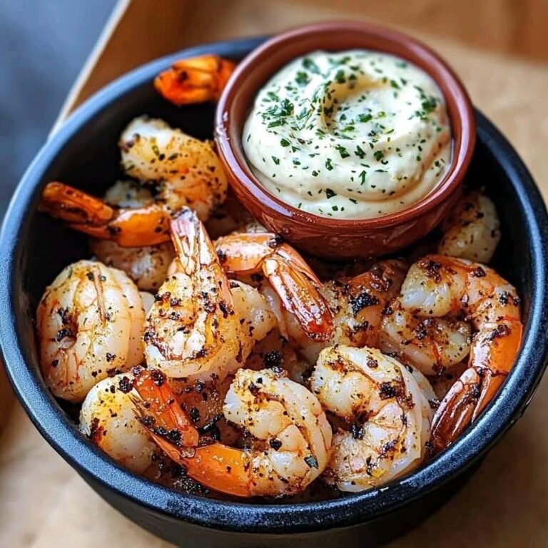 Grilled Shrimp with Parmesan Crust and Creamy Garlic Aioli – chefmaniac.com