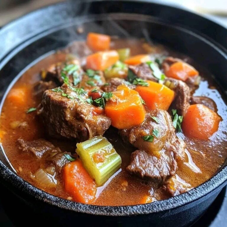Hearty Beef Stew in a Cast Iron Pot – Classic Comfort in Every Bite ...