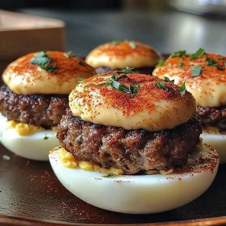 Deviled Egg Burgers – Low-Carb, High-Protein Appetizers with a Twist – chefmaniac.com