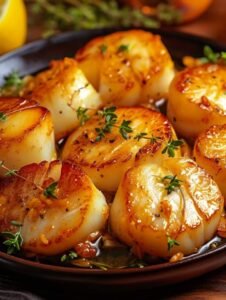 Golden Seared Scallops with Garlic Lemon Butter Sauce: Easy Recipe – chefmaniac.com