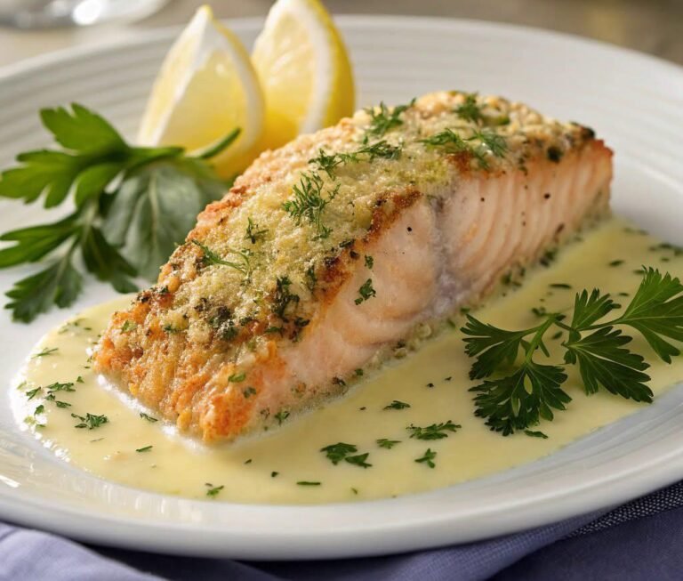 Easy Herb-Crusted Salmon with Parmesan & Lemon Garlic Butter ...