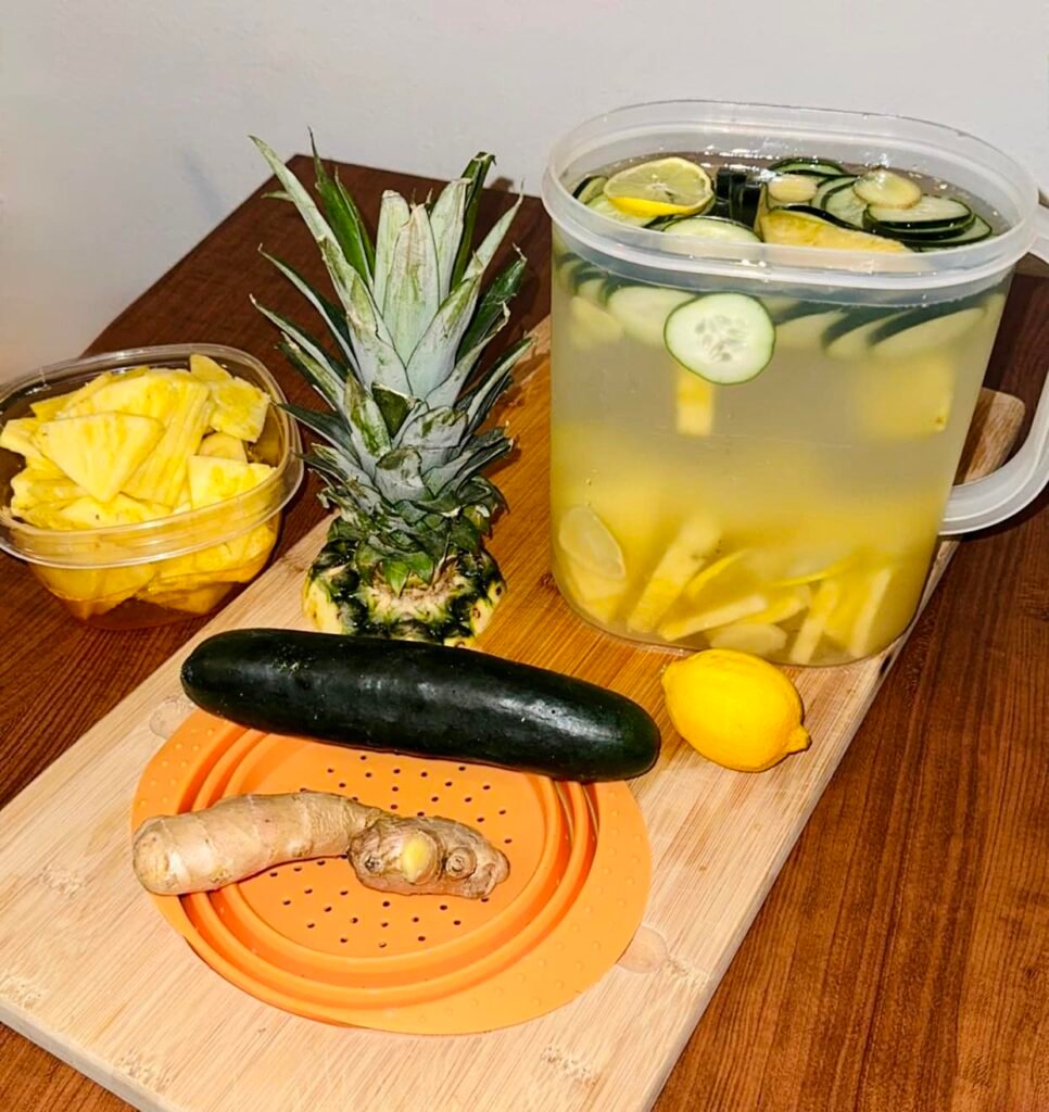 Pineapple Ginger Cucumber Lemon Infused Water – Spa-Worthy Hydration at ...