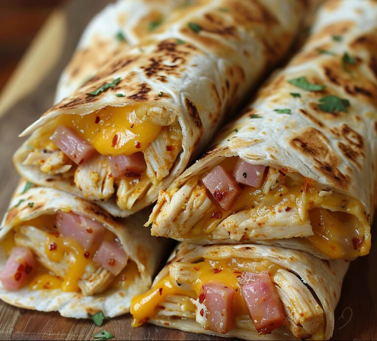 Hot Chicken Ham and Cheese Wraps: Crispy, Spicy, and Loaded with Flavor ...