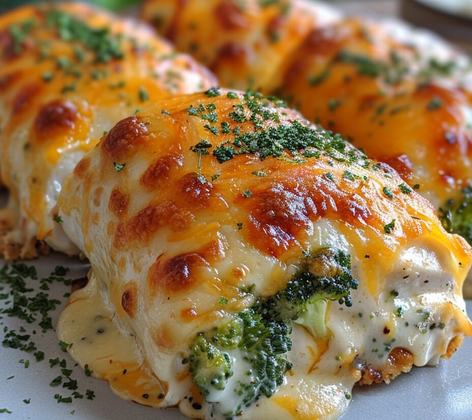 Broccoli Cheddar Chicken Roll-Ups: Crispy & Cheesy Baked Dinner ...