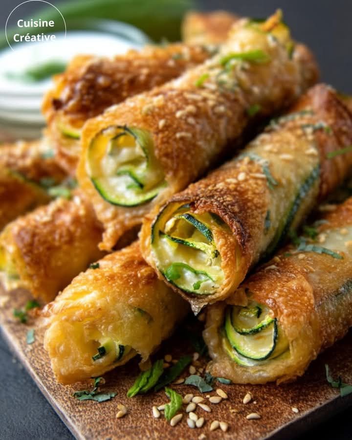 Crispy Zucchini Cheese Cigars – My Favorite Light Snack – chefmaniac.com