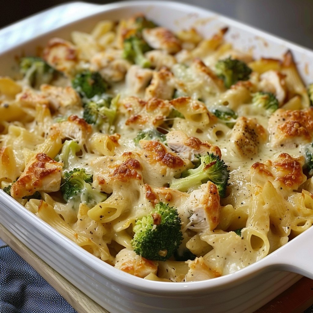 Creamy Chicken Broccoli Pasta Bake – Easy, Cheesy, and Kid-Approved ...