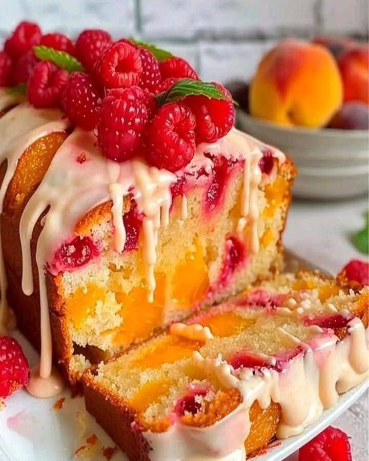 Juicy Peach Raspberry Cake: A Perfect Summer Loaf – chefmaniac.com
