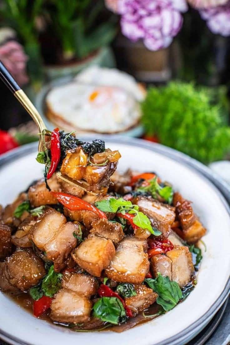 Spicy Thai Basil Crispy Pork Belly: Quick & Flavorful Dinner ...