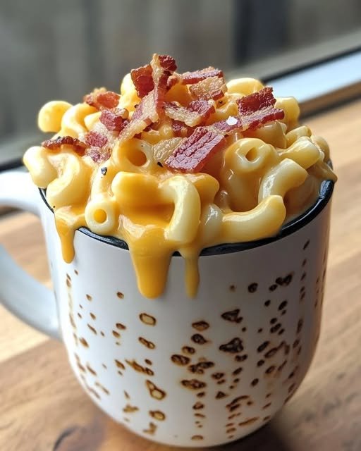 Bacon-Loaded Cheesy Mac Attack Mug: Your Quick Mac & Cheese Fix ...