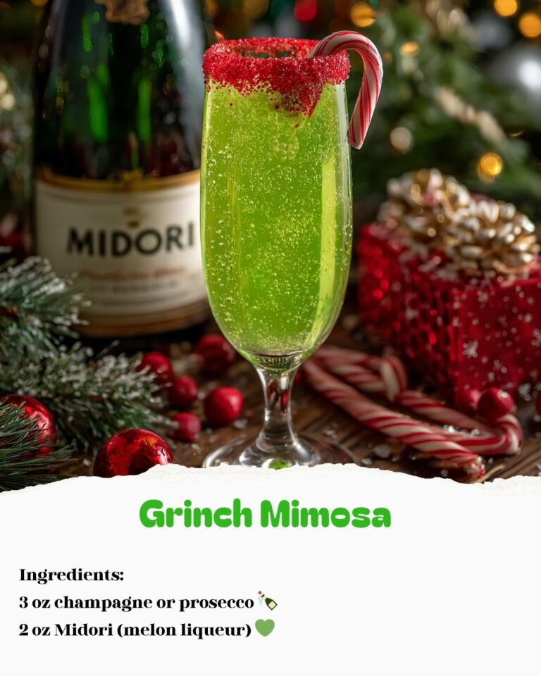 Steal the Show! How to Make the Bright Green Grinch Mimosa (Easy 4 ...