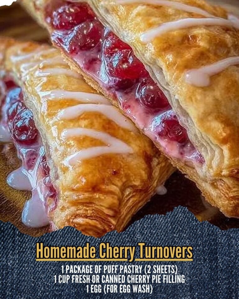 Flaky Homemade Cherry Turnovers: Easy Puff Pastry Recipe with Glaze ...