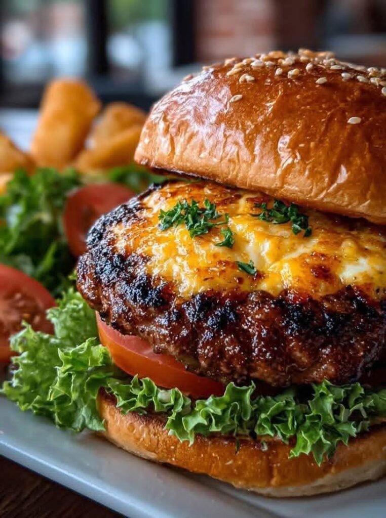 Garlic Parmesan Burgers with Toasted Garlic Butter Buns – chefmaniac.com