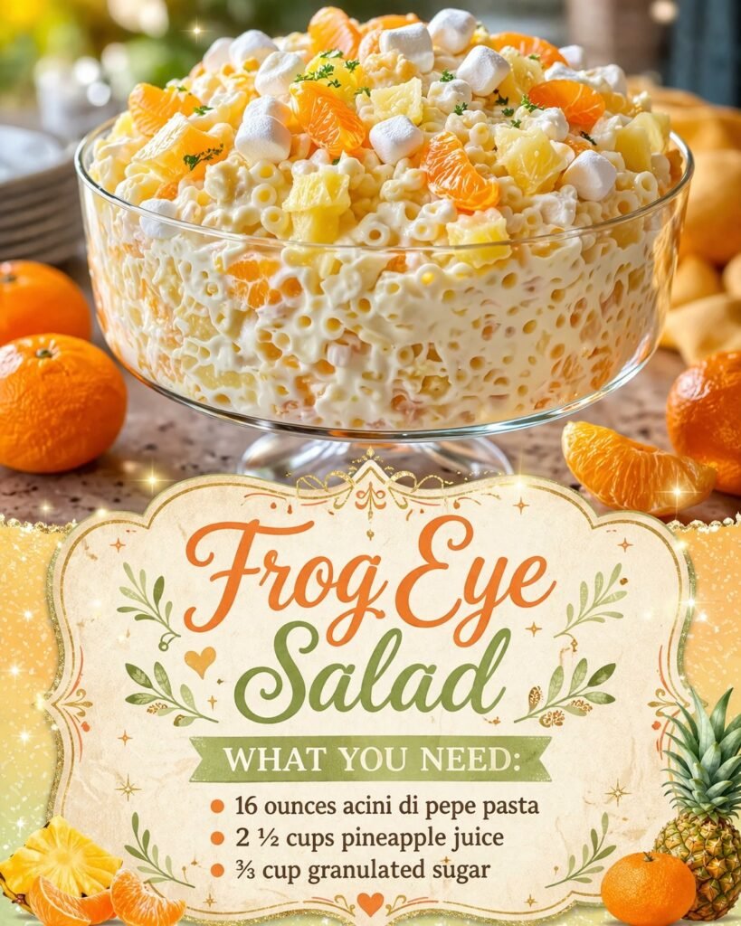 Easy Frog Eye Salad Recipe (Creamy & Fruity Dessert Salad) – chefmaniac.com