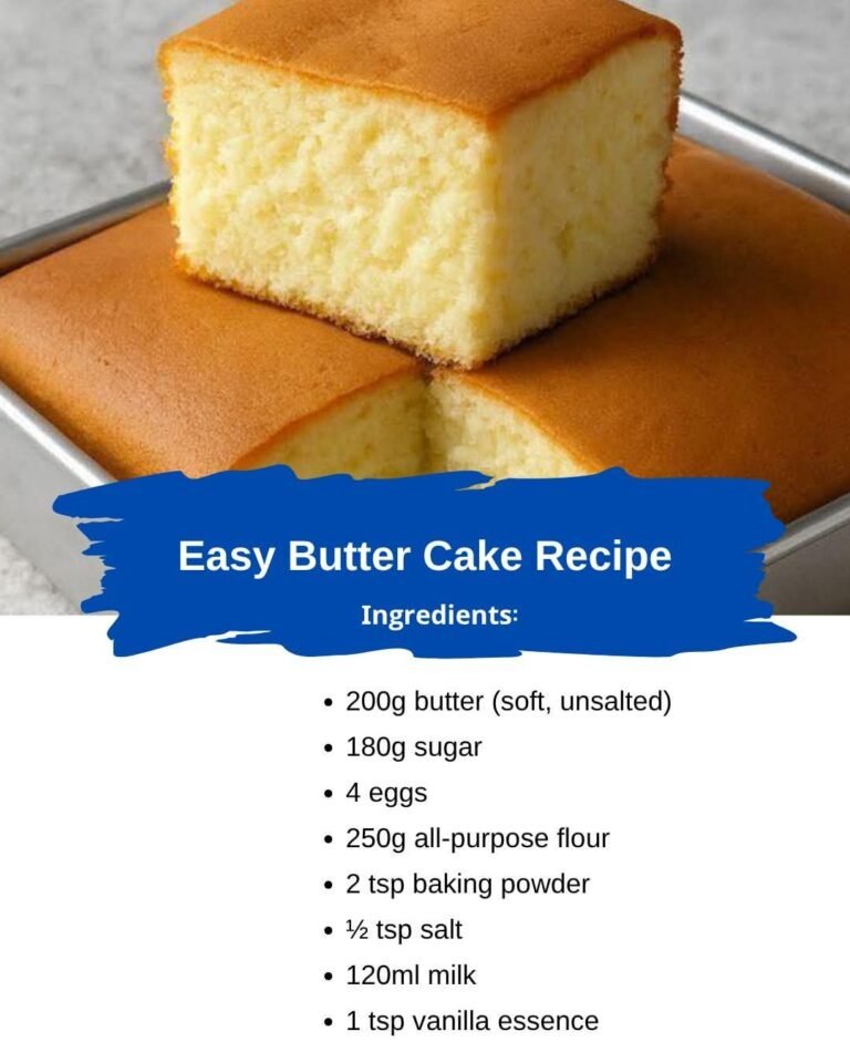 Easy Butter Cake Recipe Dessert Recipe – chefmaniac.com