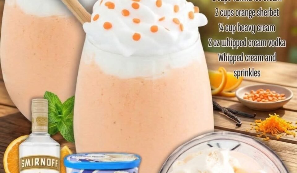 Homemade Creamsicle Boozy Milkshake Recipe – chefmaniac.com